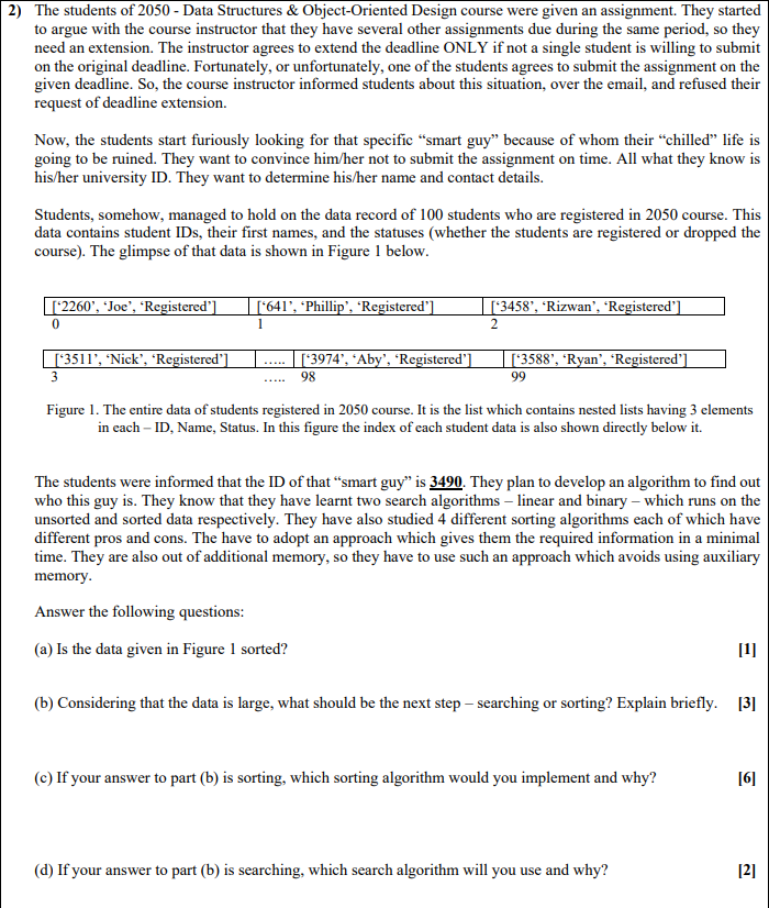 Solved The students of 2050 - Data Structures \& | Chegg.com