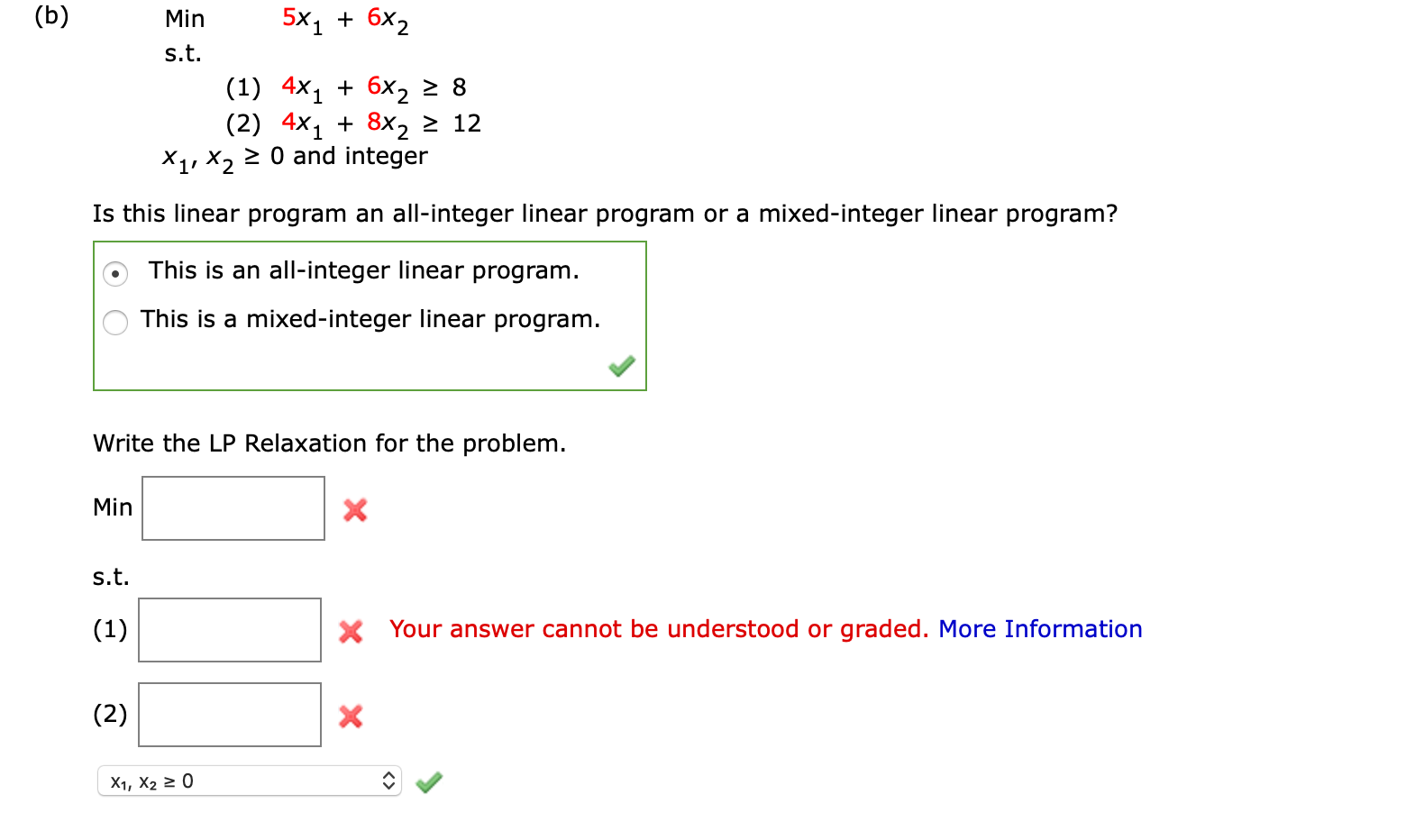 Solved Indicate which of the following is an all-integer | Chegg.com