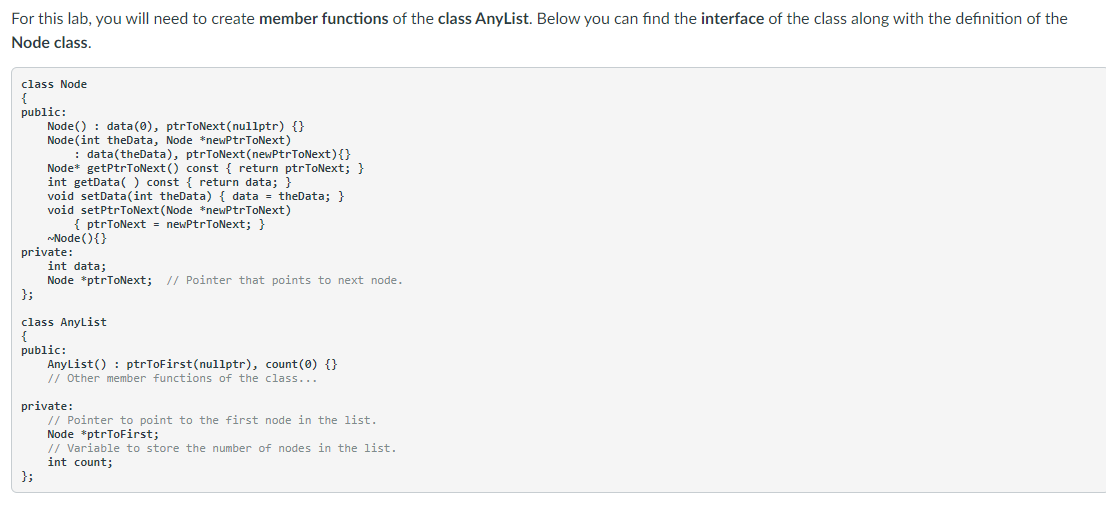 Solved For this lab, you will need to create member | Chegg.com
