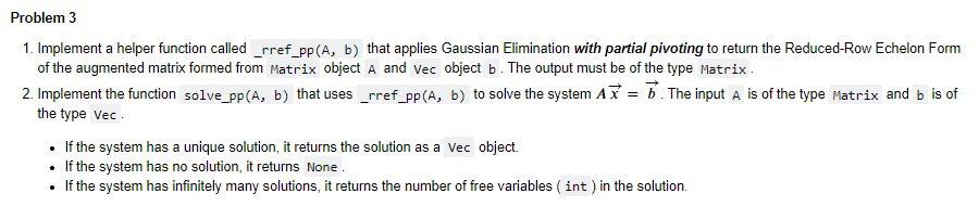 Solved Problem 3 1. Implement a helper function called | Chegg.com