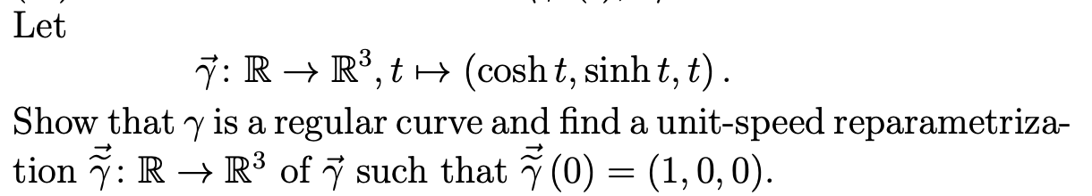 Solved Let 7: R + R",t H (cosht, sinht, t). Show that y is a | Chegg.com