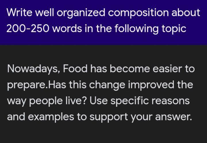 Solved Write well organized composition about 200-250 words | Chegg.com