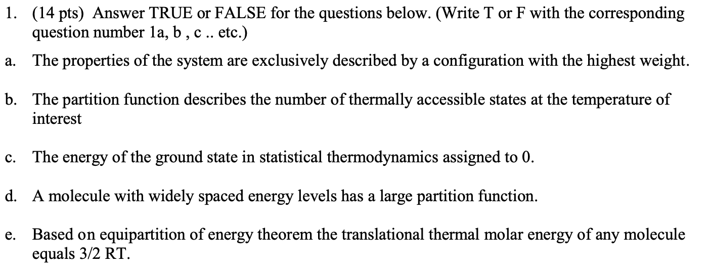Solved Hi Everyone, this is a physical chemistry | Chegg.com