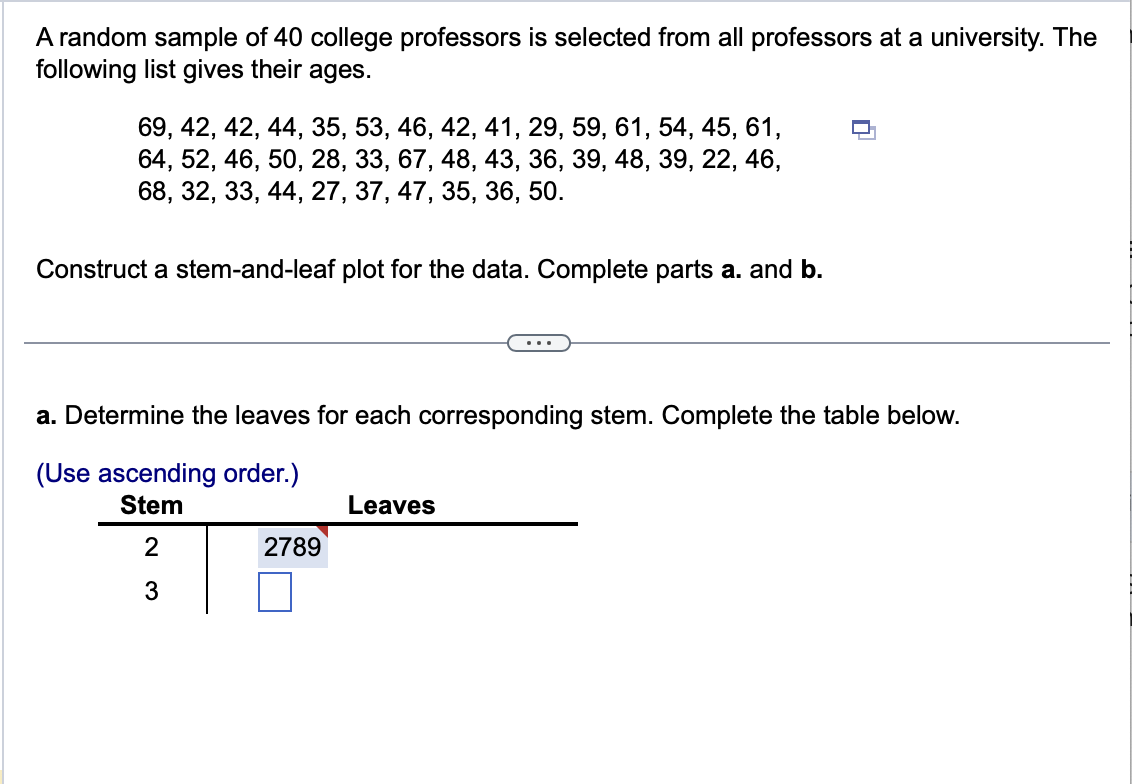 Solved A random sample of 40 college professors is selected | Chegg.com
