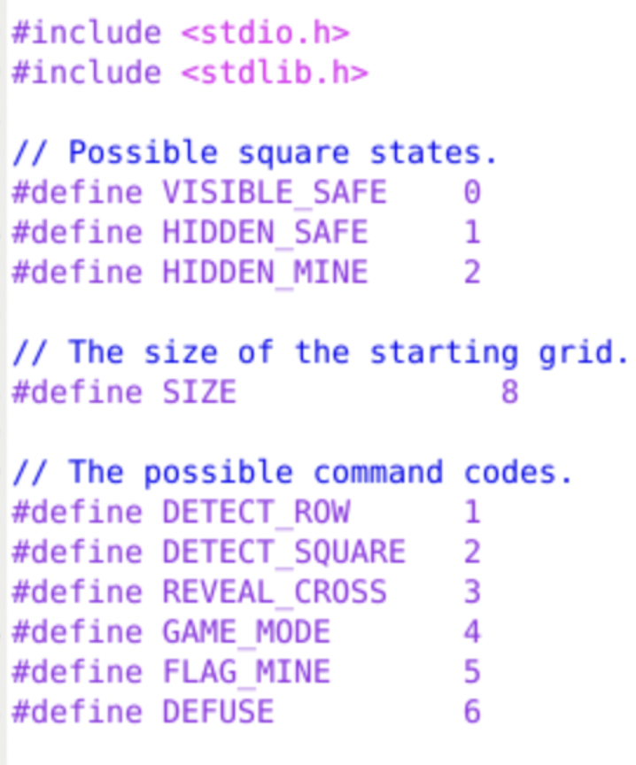 Solved HI I need help in creating a basic minesweeper game | Chegg.com