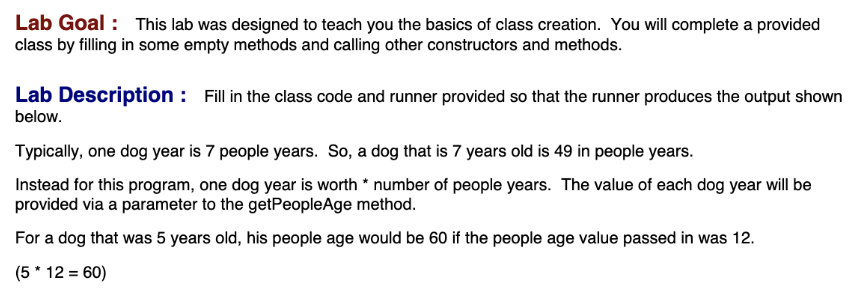 Solved Sample Runner Code : Dog d = new Dog( "rover" ); | Chegg.com
