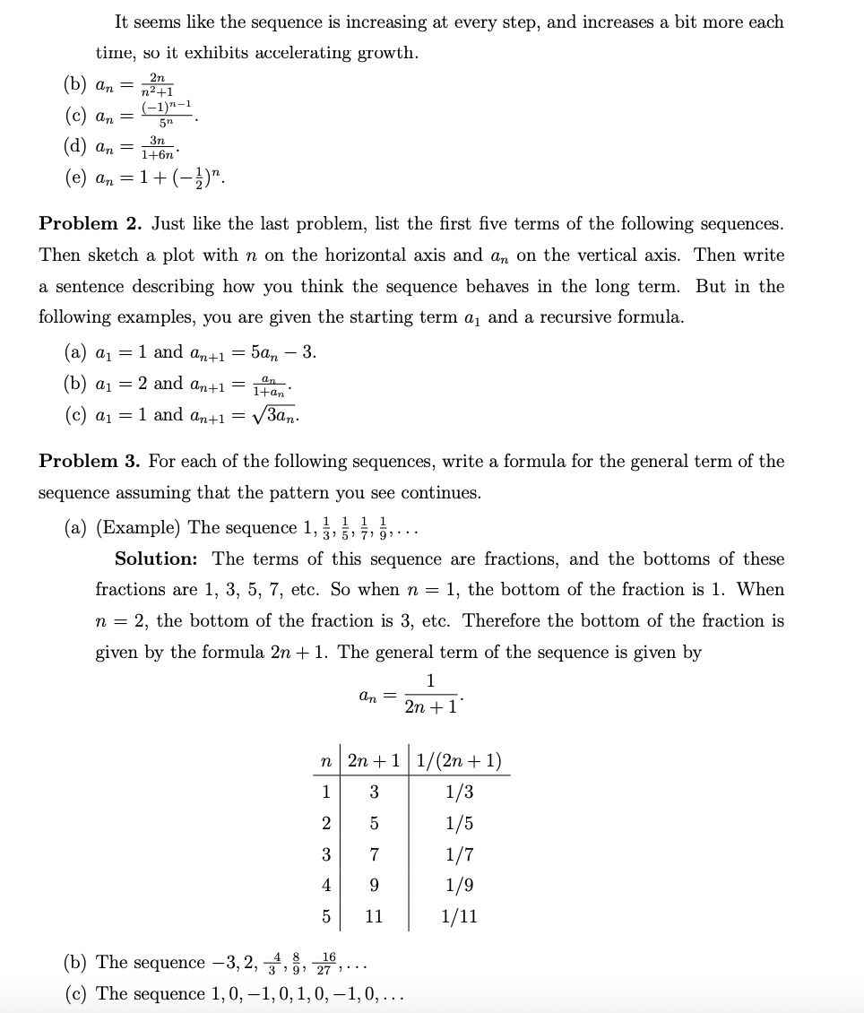 Solved It seems like the sequence is increasing at every | Chegg.com