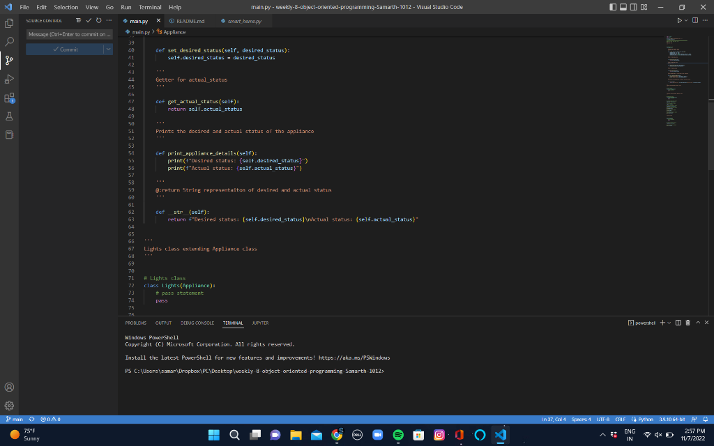 Solved README.md > > \# Weekly 8: Object-oriented | Chegg.com