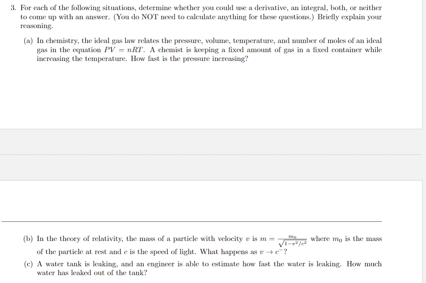 Solved 3. For each of the following situations, determine | Chegg.com