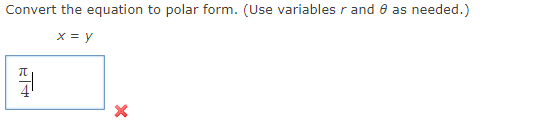 Solved Convert the equation to polar form. (Use variables r | Chegg.com
