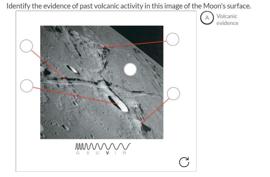 Identify the evidence of past volcanic activity in | Chegg.com