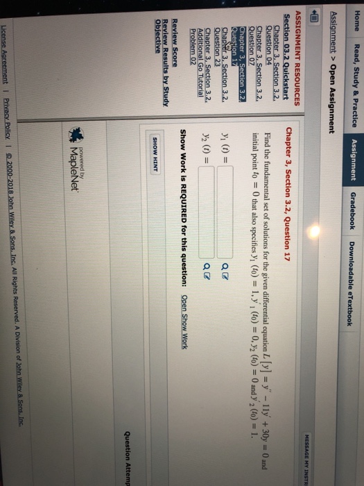 Solved Home Read, Study & Practice Assignment Gradebook | Chegg.com