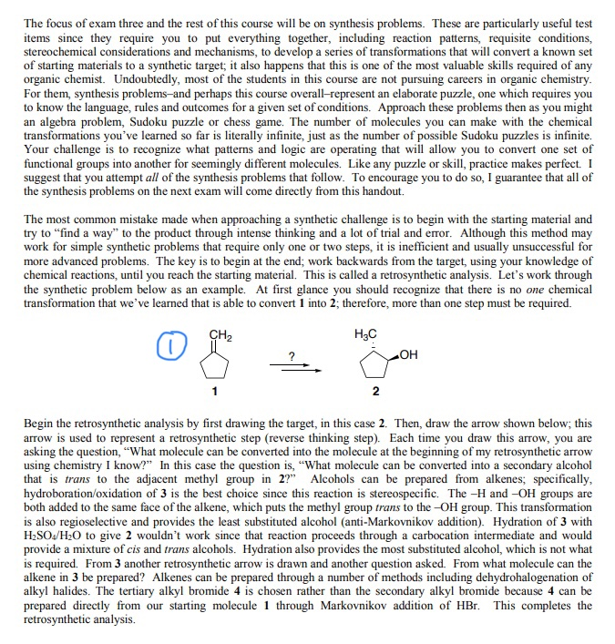 Organic Chemistry Synthesis practice Part 3: I | Chegg.com