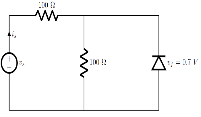 Solved Calculate the source current i_s (in mA) given the | Chegg.com