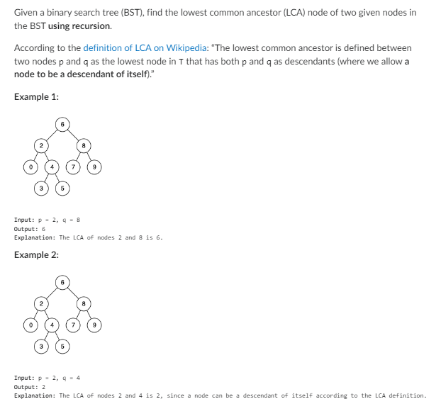 Solved Given A Binary Search Tree Bst Find The Lowest