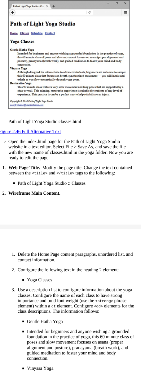 Solved Path of Light Yoga Studio Home Schedule Contact | Chegg.com