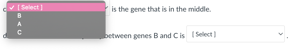 Solved A geneticist studied linkage among three genes A,B, | Chegg.com