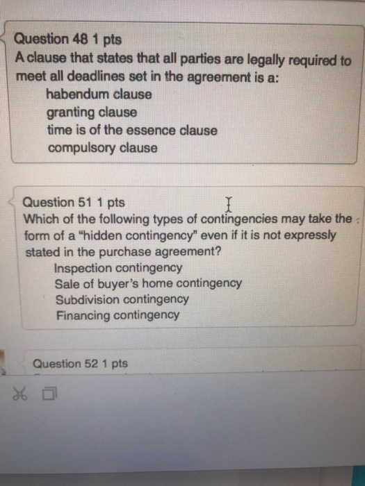 Solved A clause that states that all parties are legally | Chegg.com
