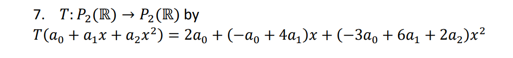 Solved determine if the linear operator 𝑇 is | Chegg.com
