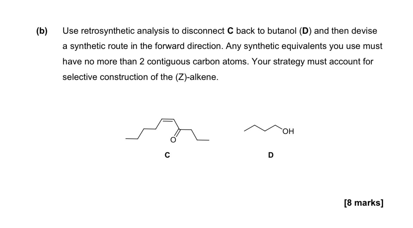 Solved Use retrosynthetic analysis to disconnect C back to | Chegg.com