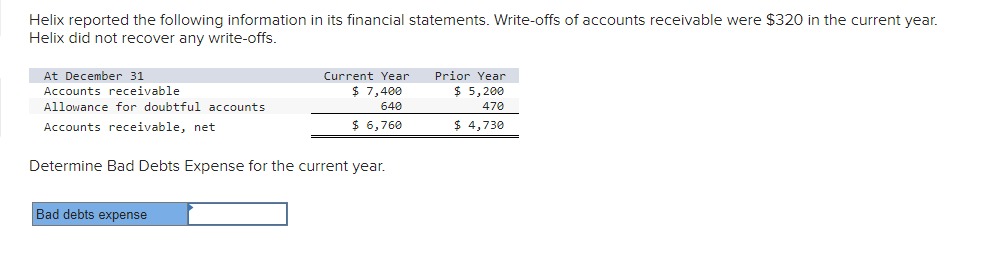 Solved Helix reported the following information in its | Chegg.com