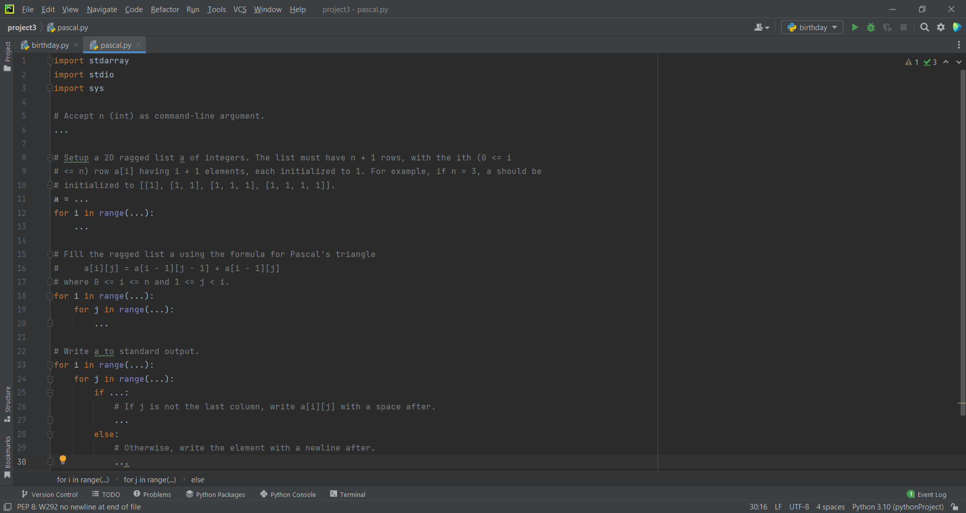 Solved Exercise 2. (Pascal's Triangle) Pascal's triangle Pn | Chegg.com