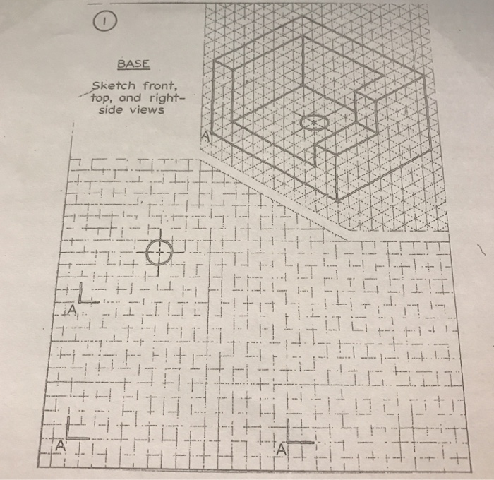 Solved Sketch front, top, and right-side views | Chegg.com