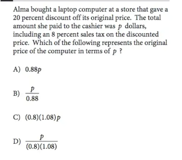 Solved code class="asciimath">Alma bought a laptop computer | Chegg.com