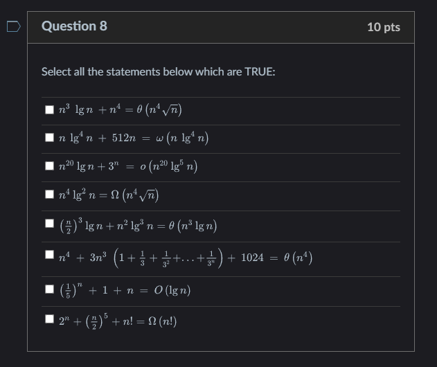 Solved Question 8 10 pts Select all the statements below | Chegg.com
