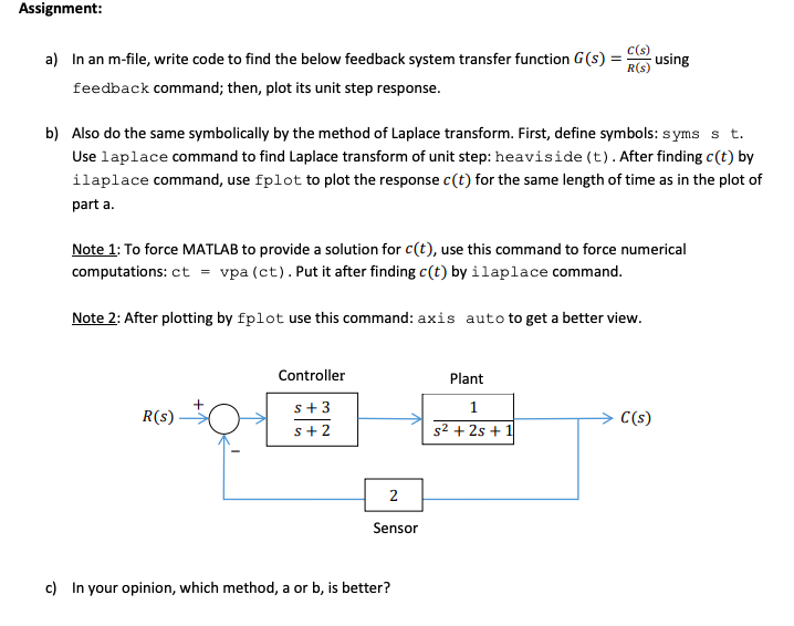 Solved Assignment C S In An M File Write Code To Find The