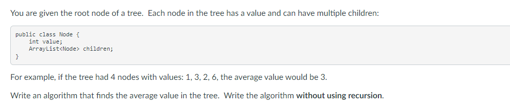 Solved You are given the root node of a tree. Each node in | Chegg.com