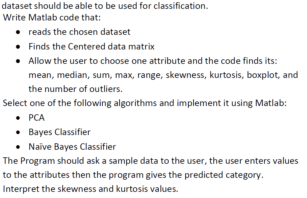 Solved Write Matlab Code Randomly Numeric Classification | Chegg.com
