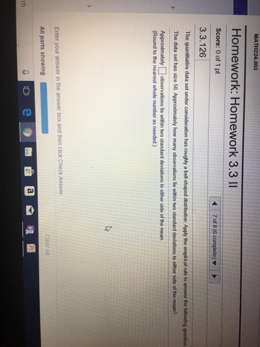 Solved MATH224.003 Homework: Homework 3.3 II Score: 0 of 1 | Chegg.com