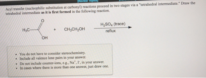 Solved Acyl transfer (nucleophilic substitution at carbonyl) | Chegg.com