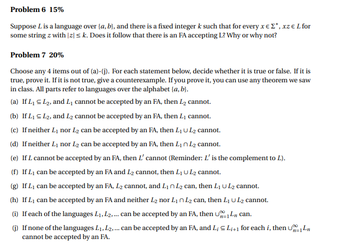 Solved Suppose L is a language over {a,b}, and there is a | Chegg.com
