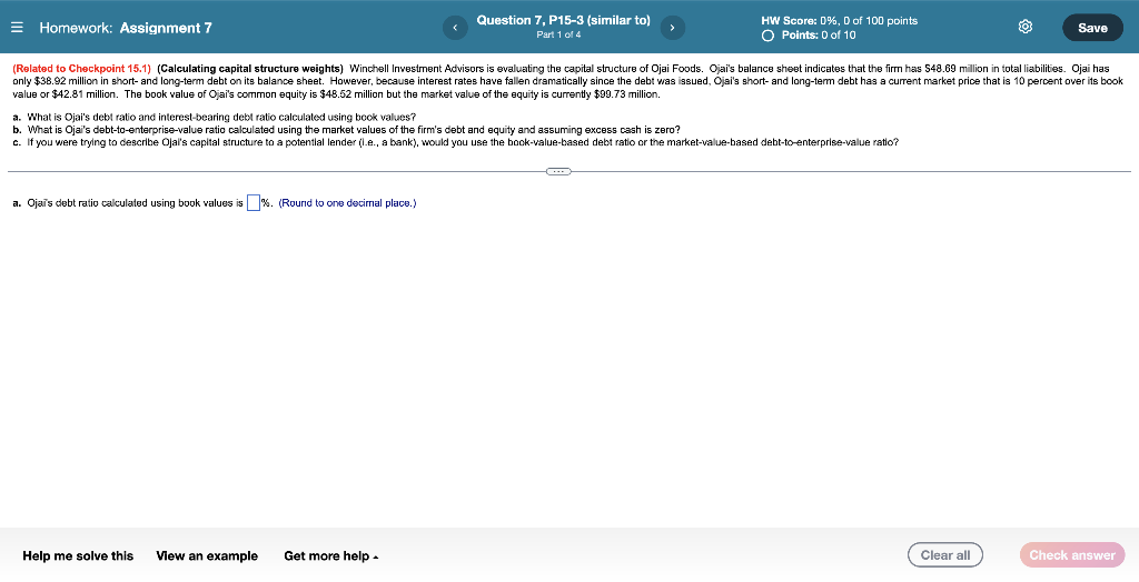 Solved Homework Assignment 7 Question 7 P15 3 Similar To