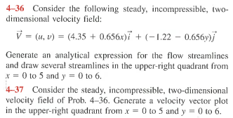 Solved 4-36 Consider the following steady, incompressible, | Chegg.com