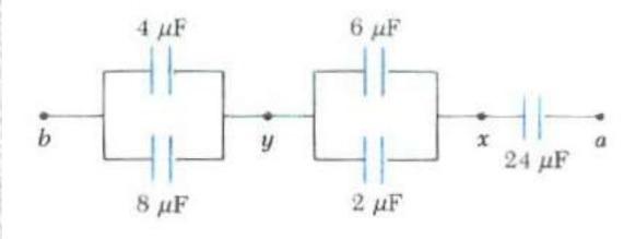Solved Five capacitors are connected as shown in the figure, | Chegg.com