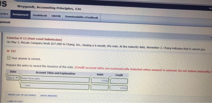 Solved S Weygandt, Accounting Principles, 12e actice | Chegg.com