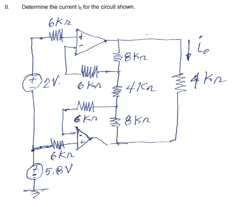 Solved II. Determine the current i0 for the circuit shown. | Chegg.com Solved II. Determine the current i0 for the circuit shown. | Chegg.com