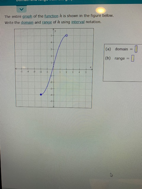 Solved The entire graph of the function h is shown in the | Chegg.com