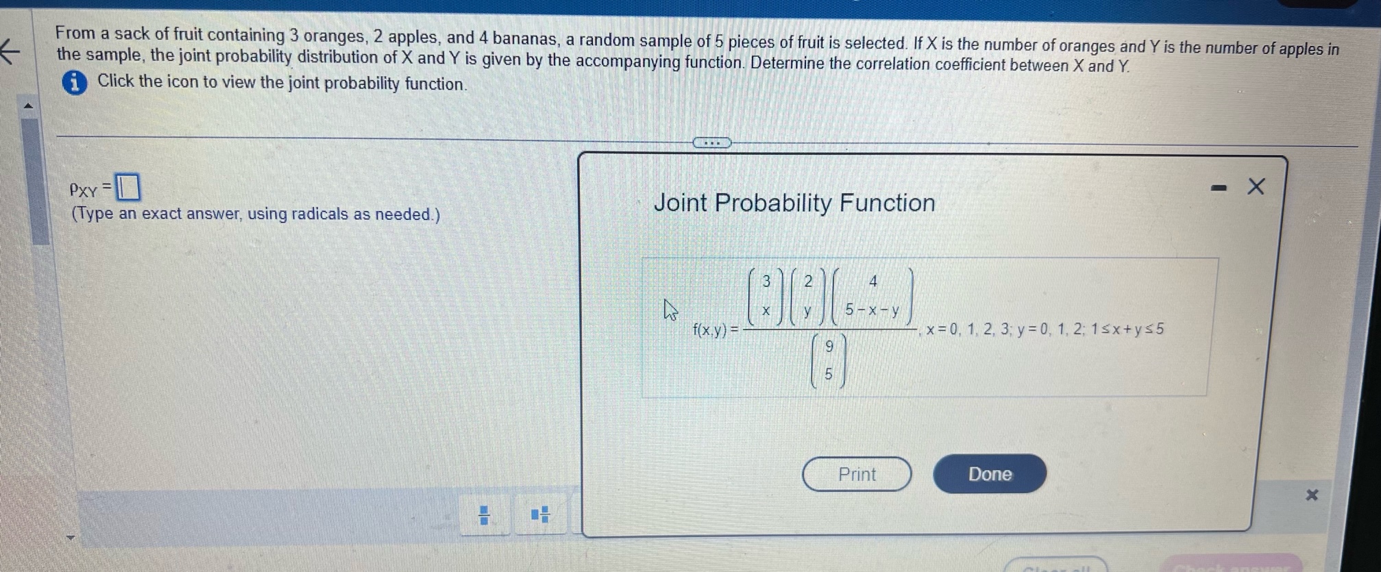 Solved From a sack of fruit containing 3 oranges, 2 | Chegg.com