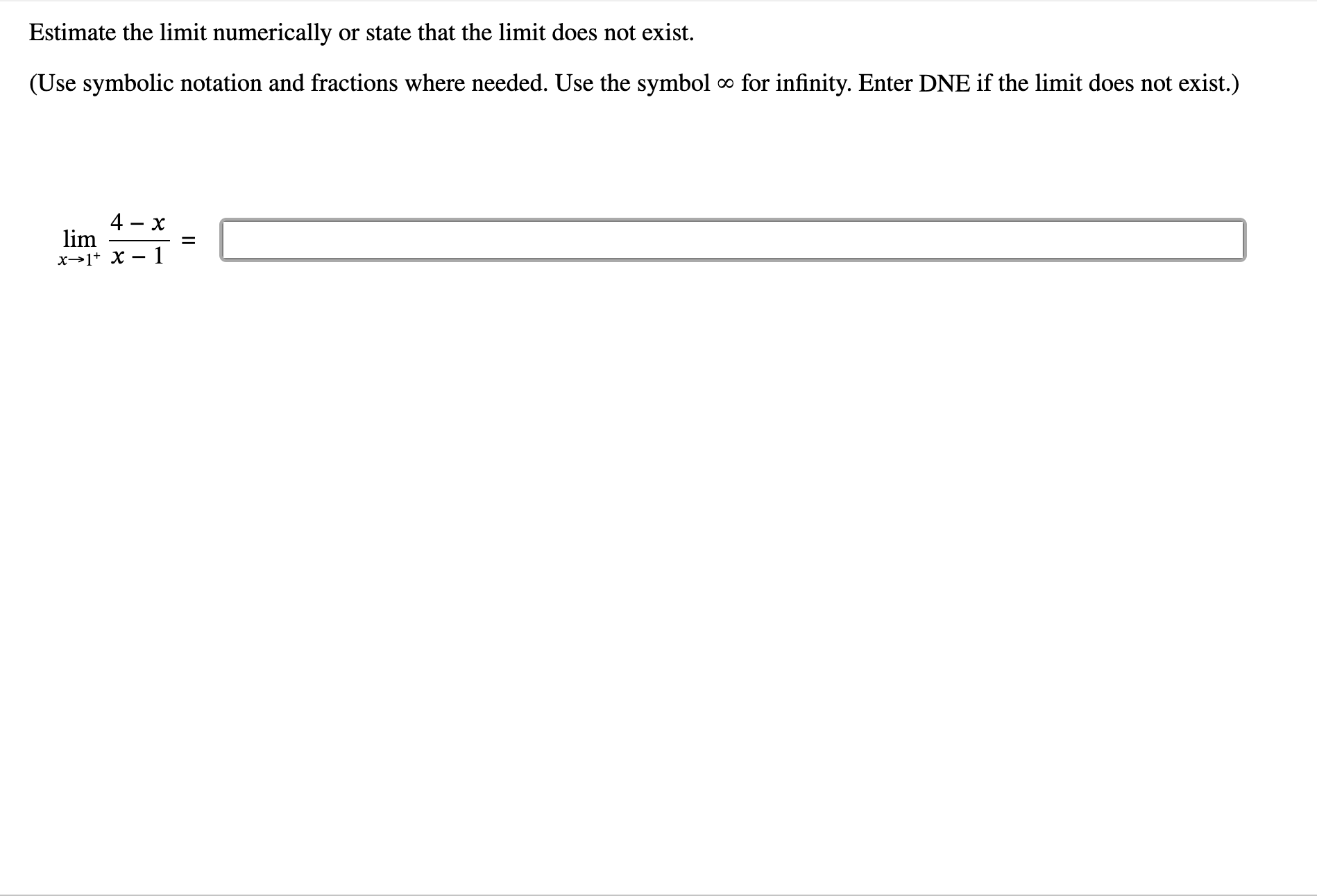 Solved Estimate The Limit Numerically Or State That The 2104
