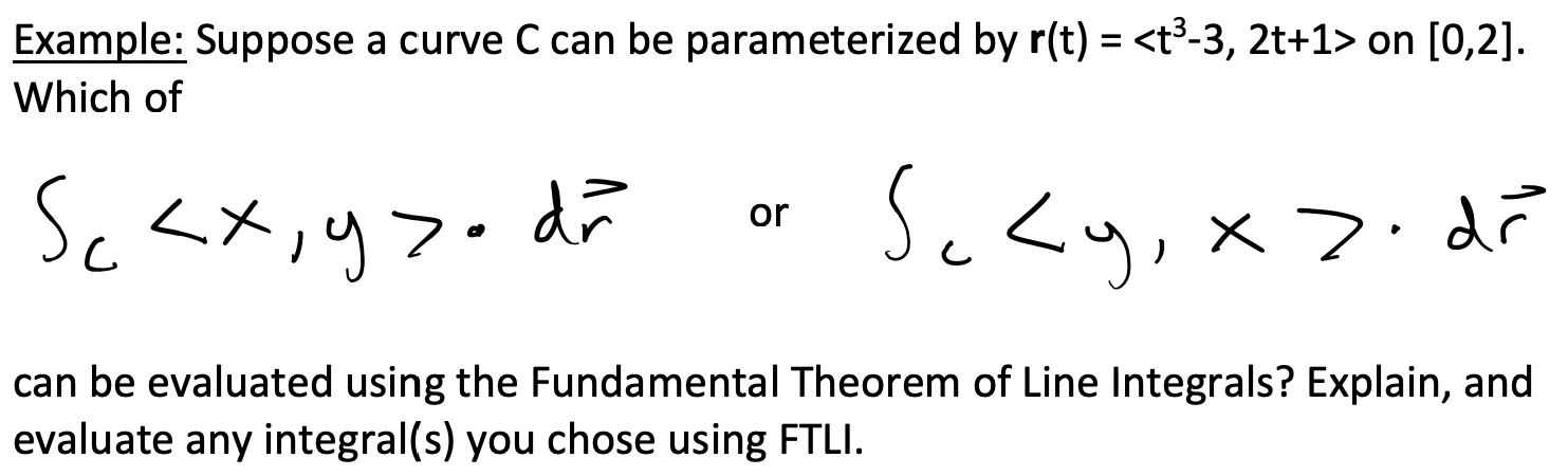 Solved Example: Suppose a curve C can be parameterized by | Chegg.com