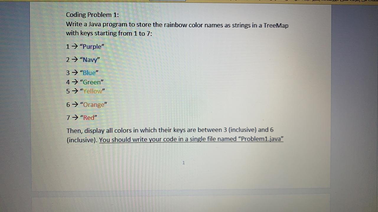 Solved Coding Problem 1 Write A Java Program To Store The 2531