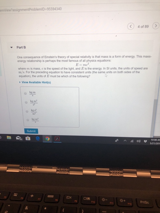 Solved emView?assignmentProblemID-95594340 4 of 89 Part B | Chegg.com