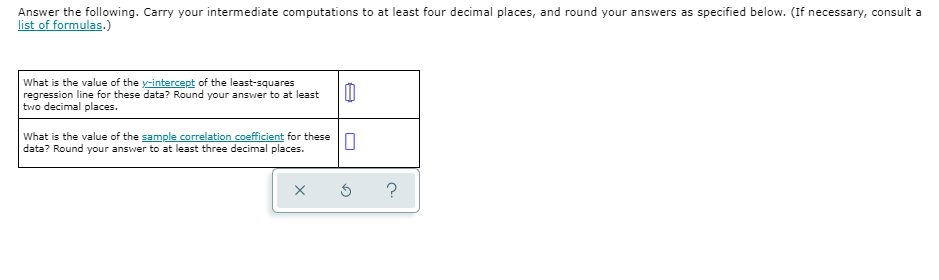 Solved O REGRESSION AND CORRELATION Computing the sample | Chegg.com
