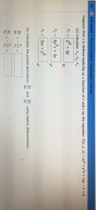 Solved Suppose that z is defined implicitly as a function of | Chegg.com