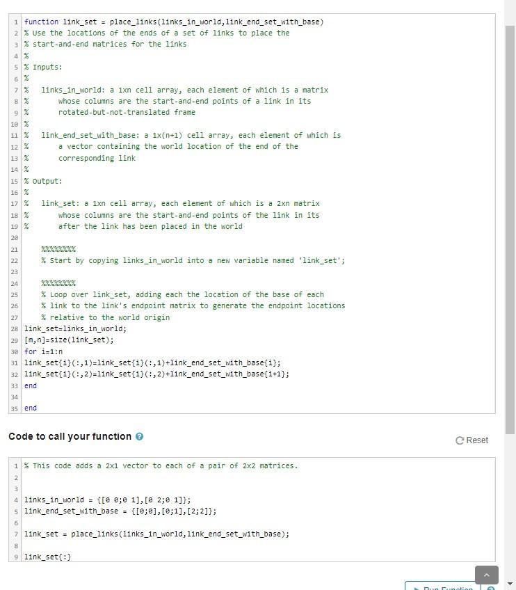 Solved Take in a set of matrices describing the start and | Chegg.com