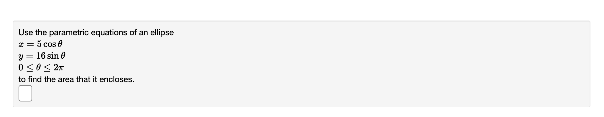 Solved Use the parametric equations of an ellipse | Chegg.com